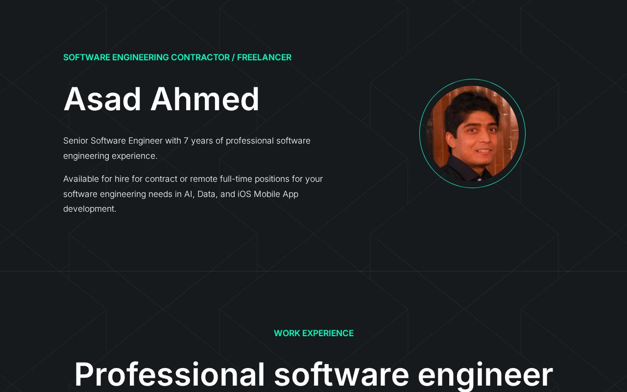 Asad Ahmed | Software Engineering Services